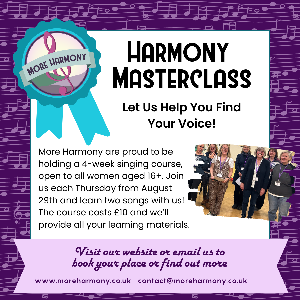 More Harmony - 2024-08-26 - Chorus news item: How To Get The Most Out Of Our Upcoming Harmony ...